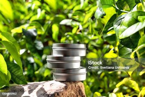 녹색 잎과 천연 석조 배경에 화장품 디스플레이 천연 화장품과 미용 컨셉 화장품 배너 디자인 개념에 대한 스톡 사진 및 기타 이미지 Istock