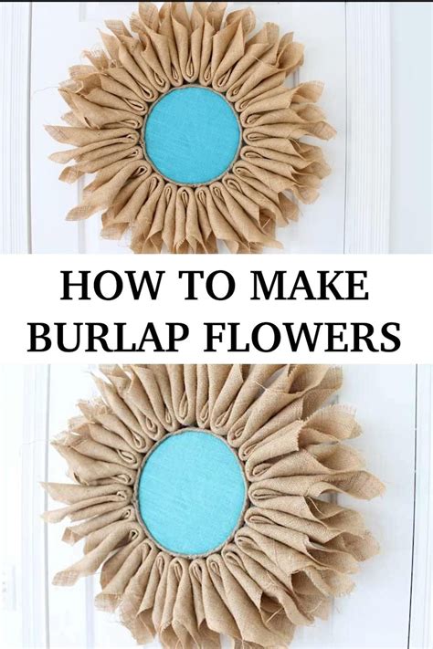 How To Make Diy Burlap Flowers Artofit