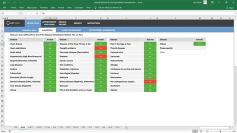 Medical Record Excel Template At Ladonna Teal Blog