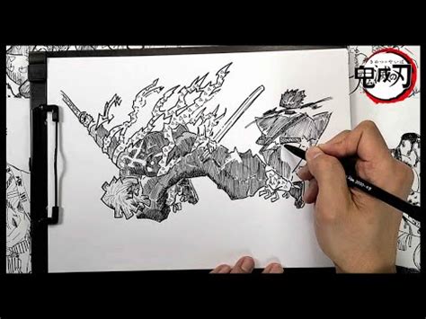 밑그림 없이 번개의 호흡 제7형 화뢰신 그리기ㅣ벽력일섬 霹靂一閃 YouTube