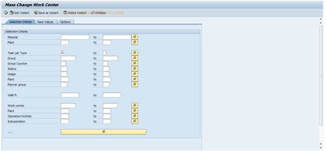 CA N SAP Tcode Mass Replacement Work Center