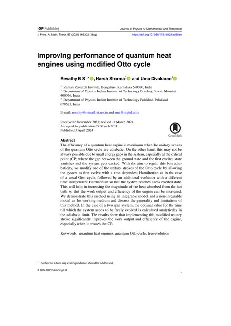 Improving Performance Of Quantum Heat Engines Using Modified Otto Cycle
