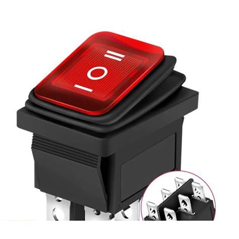 On Off On Power Toggle Switch 6pin 12v Dc Mayitr Led Waterproof Switch