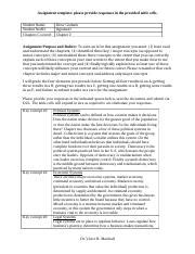 Chapter TA Docx Assignment Template Please Provide Responses In The Provided Table Cells