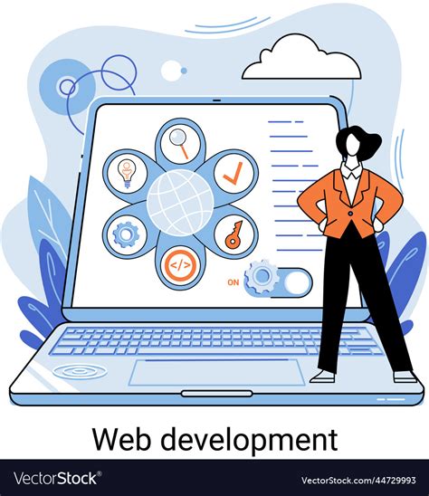 Web Development Coding And Programming Creation Vector Image