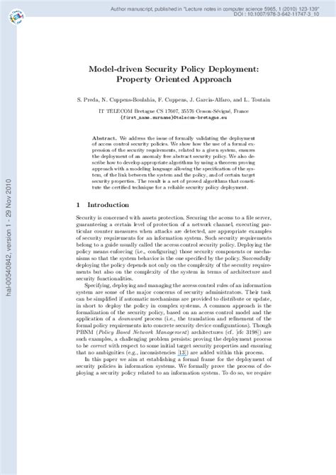 Pdf Certified Algorithms For Security Policy Deployment