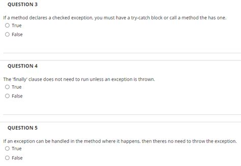 Solved Question 3 If A Method Declares A Checked Exception