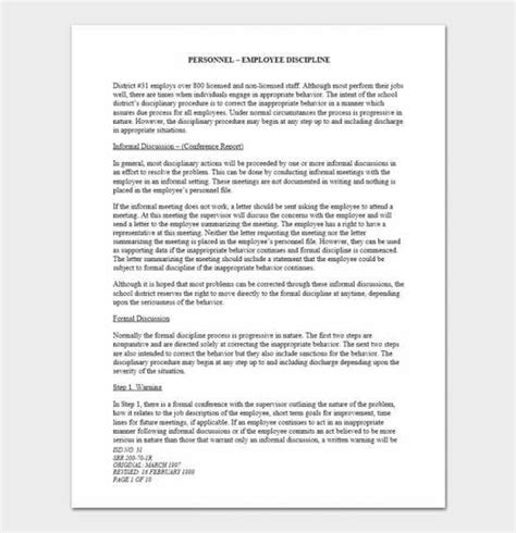 Letter Of Reprimand For Employee Performance Template Samples