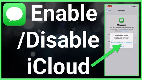 how to enable or disable imessages on icloud youtube