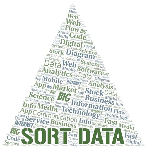 Sort Data Vector Word Cloud Made With Text Only Stock Vector Illustration Of Internet