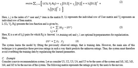 Recommendation System Using Matrix Factorization