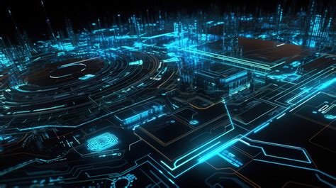 Segment Glowing Segments A 3d Render Of High Tech Digital Surface 