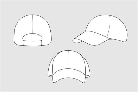 Unisex Cap Template Isolated On A Grey Background Front And Back View