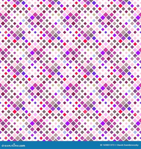 Colorful Geometrical Seamless Diagonal Square Pattern Background Stock