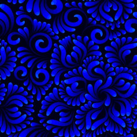 Premium Vector Seamless Floral Elegant Abstract Pattern In Blue Colors
