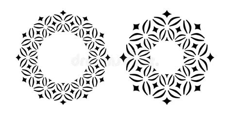 Decorative Radial Geometric Patterns Set Stock Illustration Illustration Of Modern