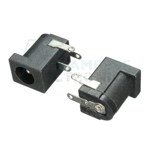 PCB Mount DC Power Socket 2 1mm Right Angle 1A Flux Electronix