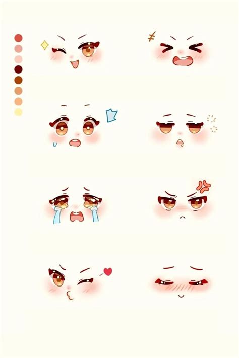 Unlocking The Adorable World Of Chibi Facial Expression Drawing Drawing Expressions Cute Eyes