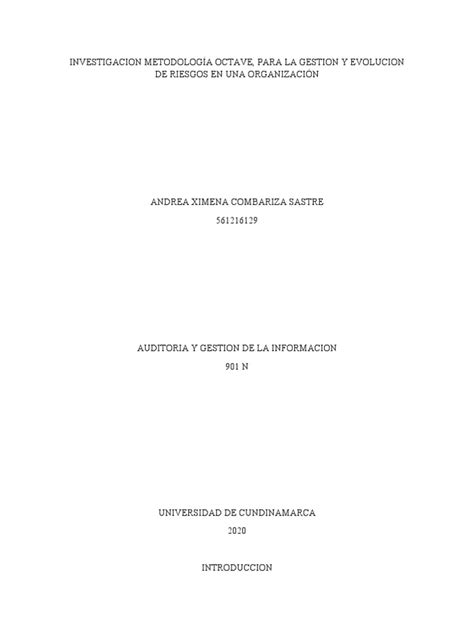 Auditoria Octave Pdf Vulnerabilidad Informática Evaluación