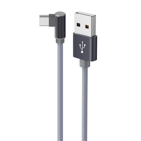 Kabel Borofone Bx26 Express Usb Na Typ C úhlový 3a 1 Metr šedý
