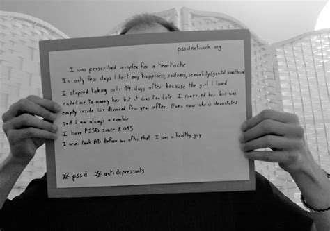 Photo Campaign Antidepressant Induced Post SSRI Sexual Dysfunction