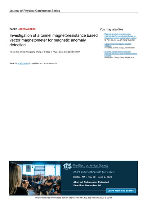 Pdf Investigation Of A Tunnel Magnetoresistance Based Vector