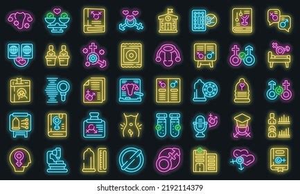 Sex Education Icons Set Outline Vector Stock Vector Royalty Free