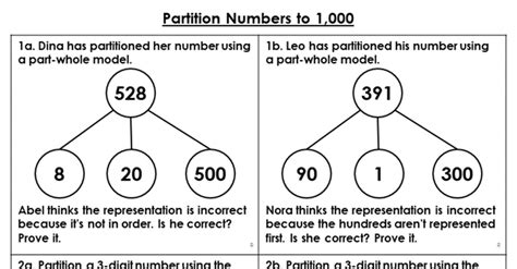 002 Partition Numbers To 1000 Classroom Secrets