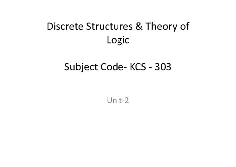 Kcs 303 Unit 2 Comprehensive Notes On Group Theory And Algebraic