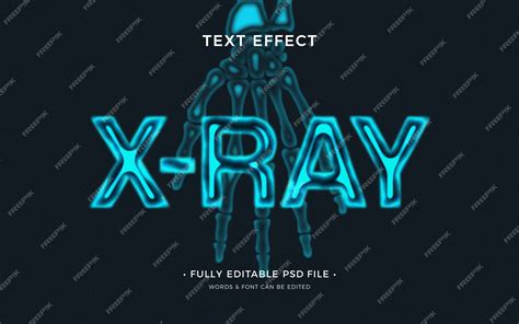 Premium PSD | X ray text effect