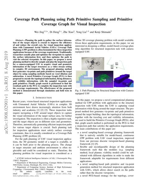 PDF Coverage Path Planning Using Path Primitive Sampling And Primitive Coverage Graph For