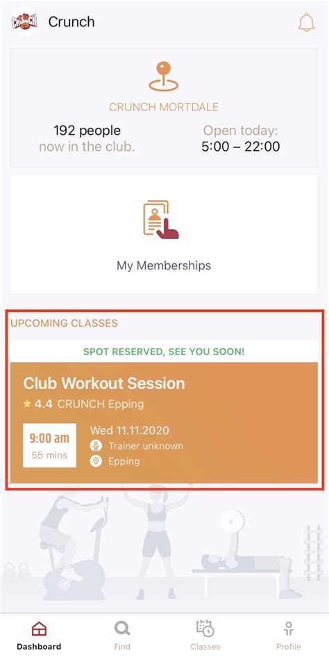 Crunch Booking Crunch Fitness