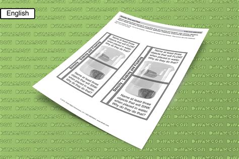 Density Sink And Float Dzdownloadablefoldables