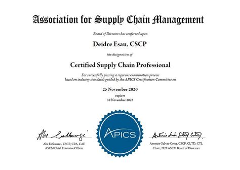 Deidre Esau Cscp On Linkedin Apics Cscp Cscp Warehousing