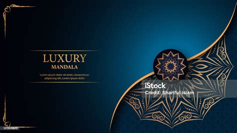 로얄 골든 아라베스크 아랍어 이슬람 동쪽 스타일 배경 고급 만다라 0명에 대한 스톡 벡터 아트 및 기타 이미지 0명 금 금속 금색 Istock