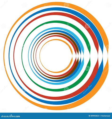 Concentric Circle Rings Suitable As An Abstract Design Element Stock Vector Illustration Of