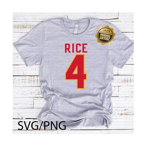Rice 4 Svg Png Rasheed Rice Svg Png Kc Football Svg Red King Inspire Uplift