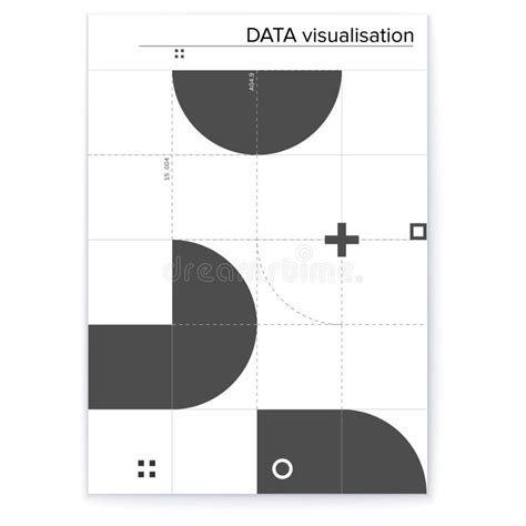 Abstract Data Visualization Template Visualizing Info Precise Shapes Clean Grid Stock