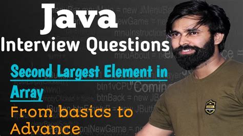 second largest element in an array java interview question hindi java