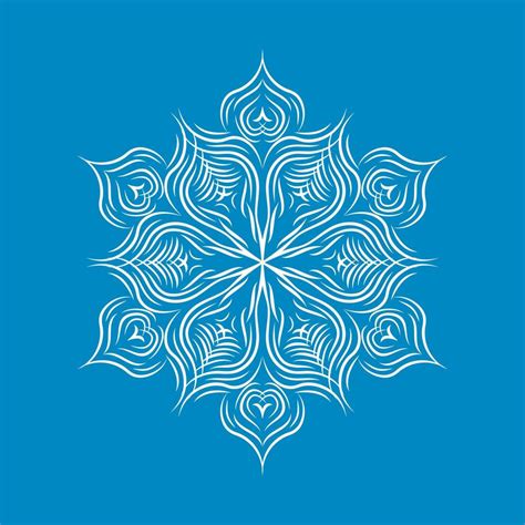 Patterned Snowflake Icon Simple Style 15210102 Vector Art At Vecteezy