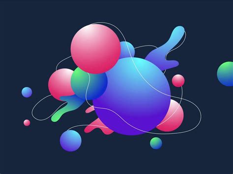 Colorful Abstract Ball Or Spheres Patterns Element On Blue Background 23875893 Vector Art At