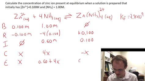Solving A Complex Ion Formation Problem Kf Youtube