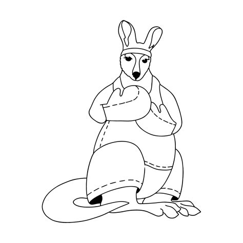 Kangaroo Cute Coloring Pages For Adults Online And Print
