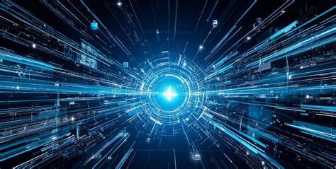 Abstract Technology Background With Glowing Lines And Dots 3d Rendering Stock Illustration