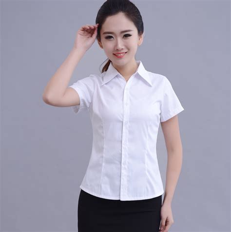 白衬衣女短袖春夏薄款正装衬衫长袖上班工作服职业条纹v领淘金豆虎窝淘