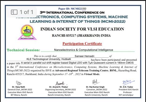 Sameer Hemadri On Linkedin Vlsi Conference