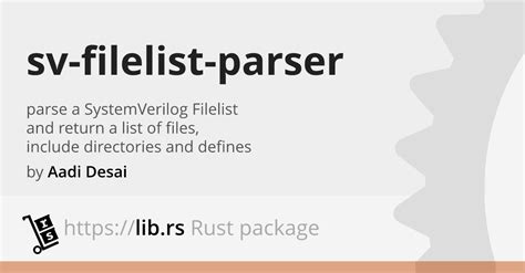 Sv Filelist Parser — Rust Parser Librs