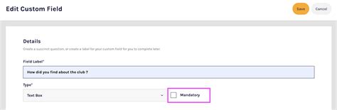 Mandatory And Optional Custom Fields Playhq