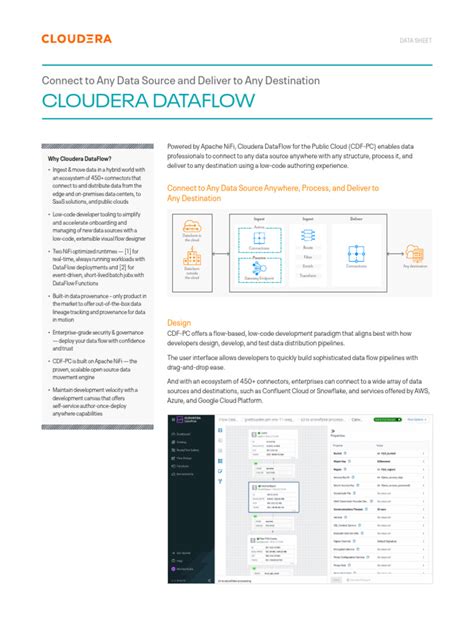 Cloudera Dataflow Datasheet Pdf Cloud Computing Computing
