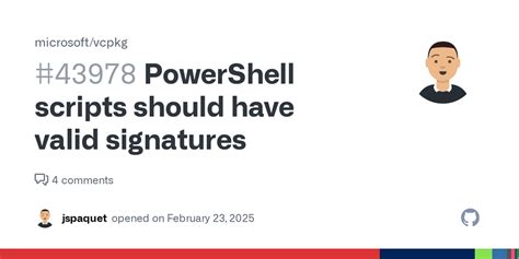 Powershell Scripts Should Have Valid Signatures · Issue 43978